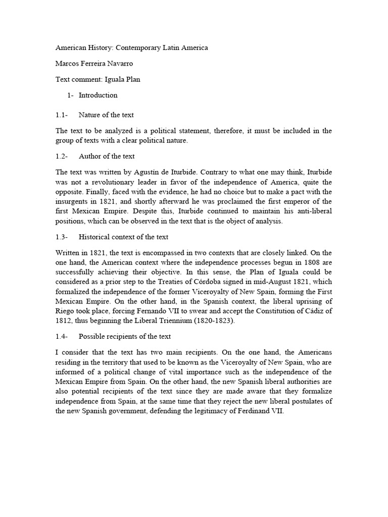 Text Commentary America | PDF | Mexico