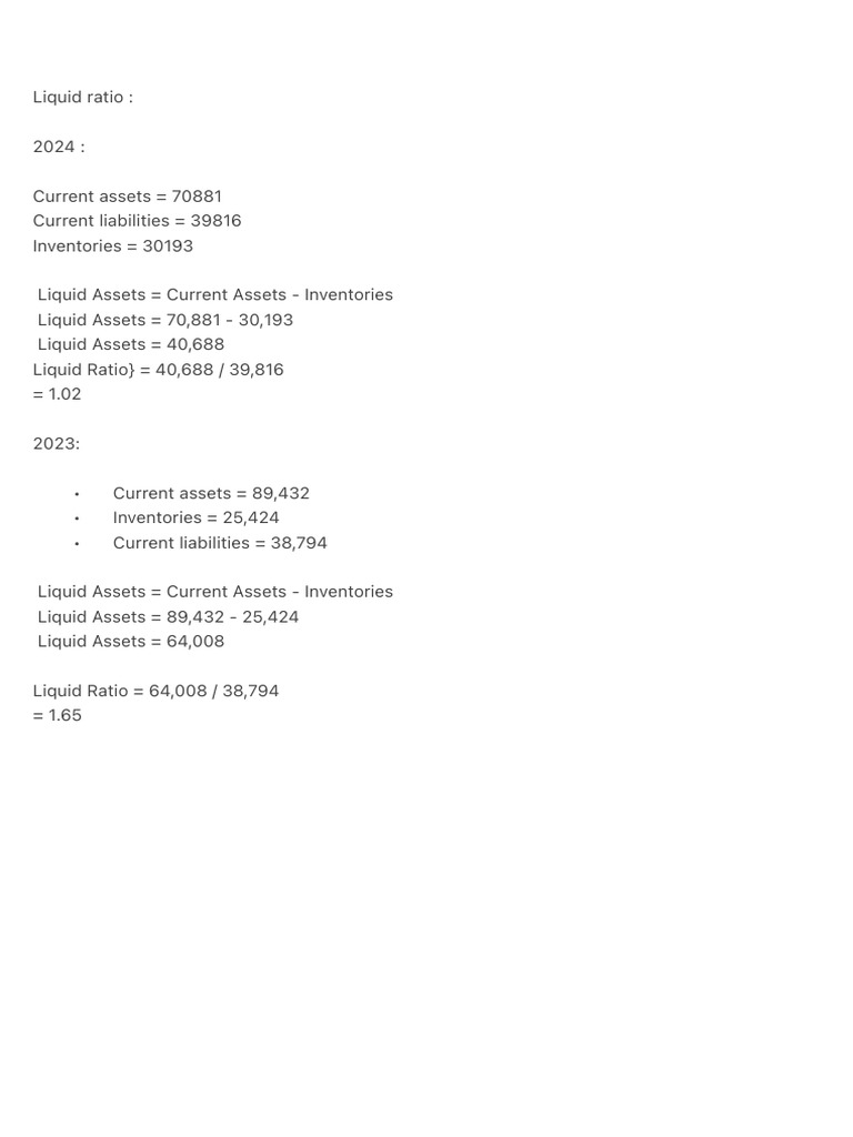 Liquid Ratio | PDF