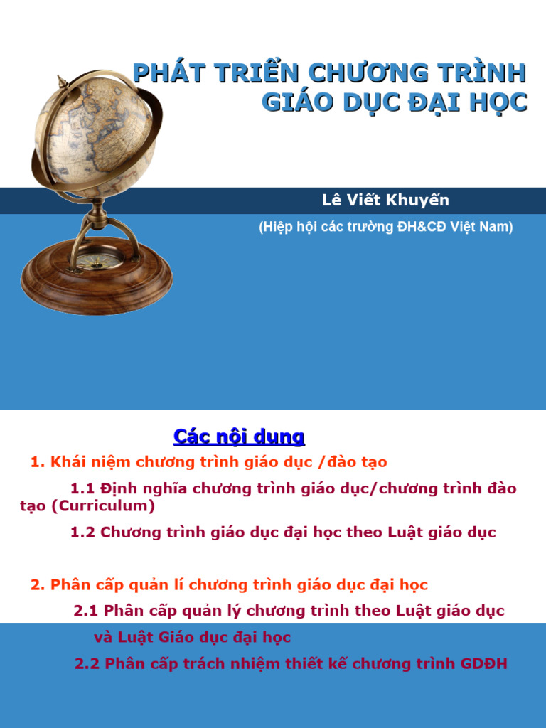 HP4. Baocao Daydu-Phat Trien Chuong Trinh GDDH (Cap Nhat Moi Nhat) | PDF