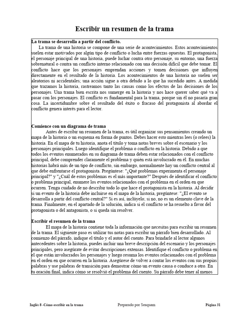 Resumen de La Trama de Escritura | PDF | Sintaxis