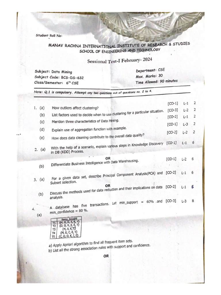 DM Sessional 1 | PDF