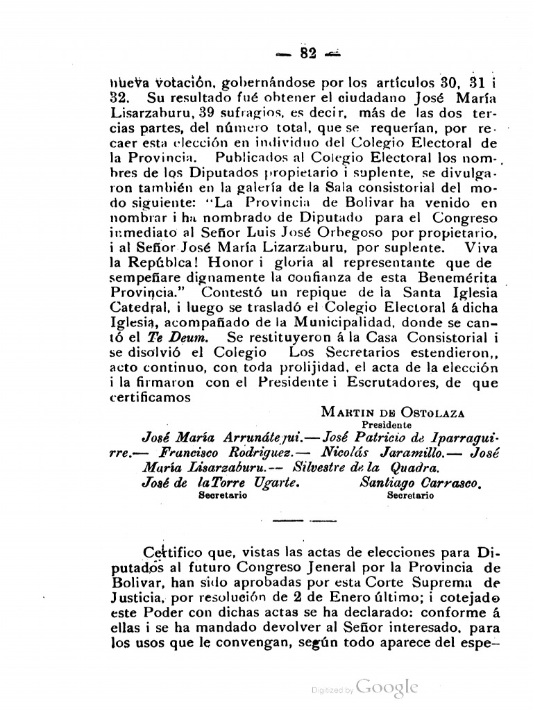 Luis Orbegoso - Documentos Mariscal Orbegoso 1 - 1908 Lima-Page100 | PDF