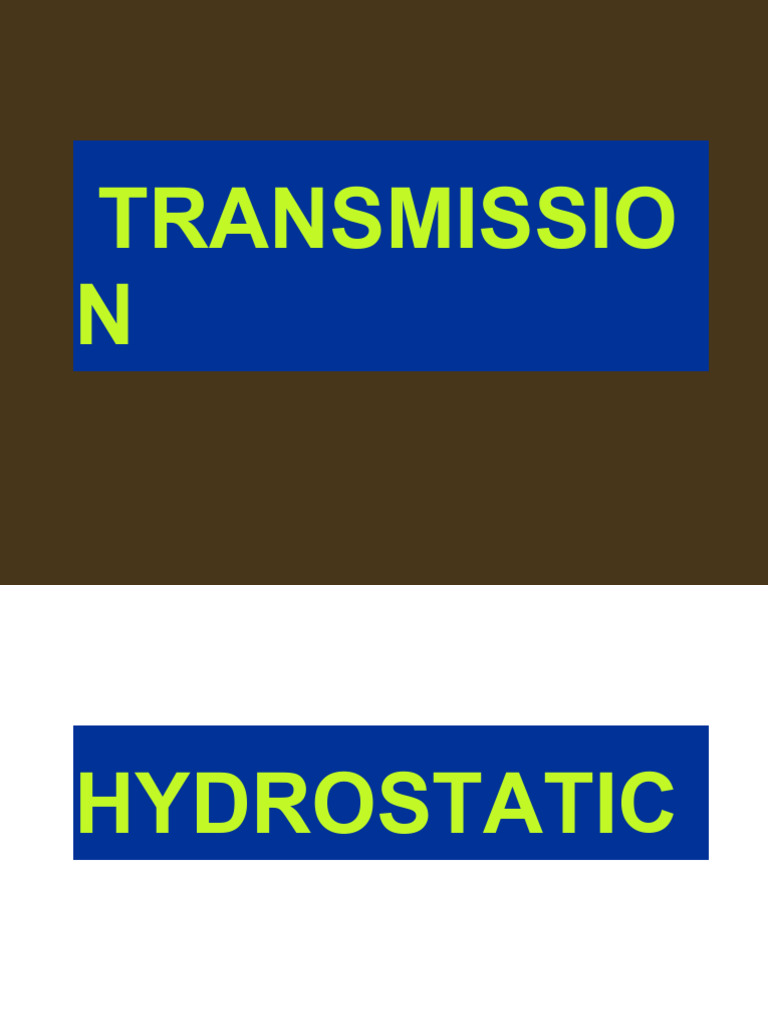 Hydrostatic Transmission | PDF