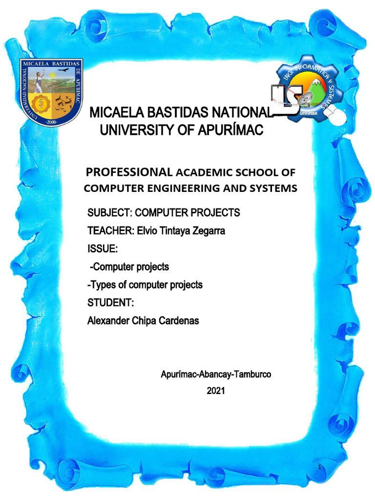 Monograph Computer Projects and Types of Computer Projects | Download Free PDF | Computer ...
