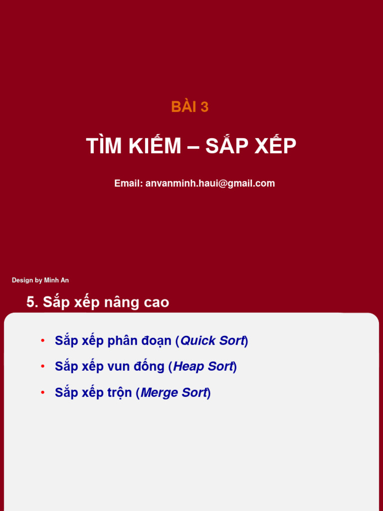 Bai 3 3 Sap Xep Nang Cao | PDF