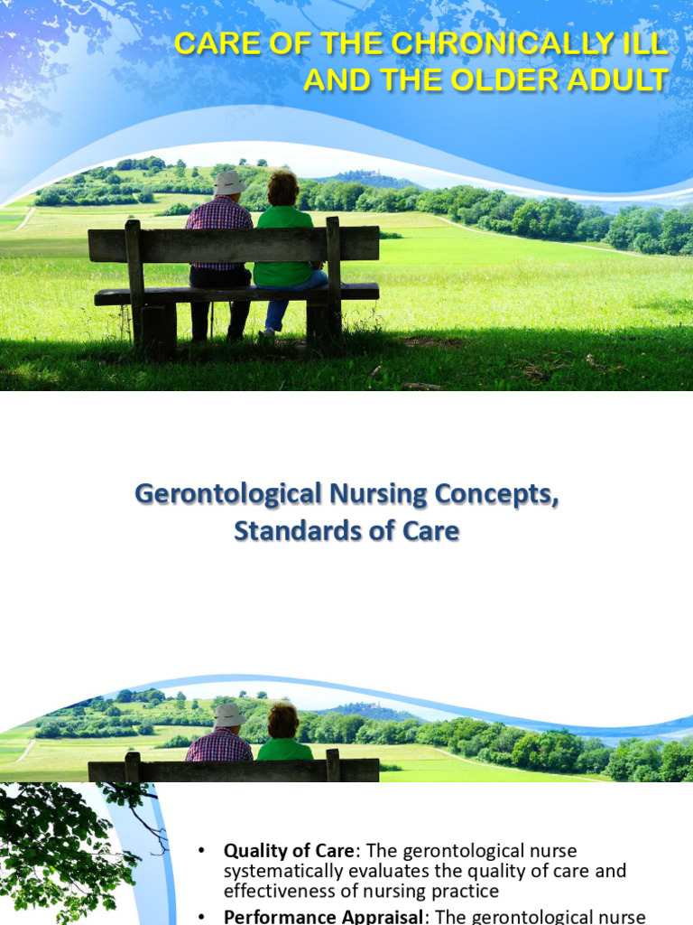 Geriatrics - Gerontological Nursing Concepts, Standards of Care | PDF ...