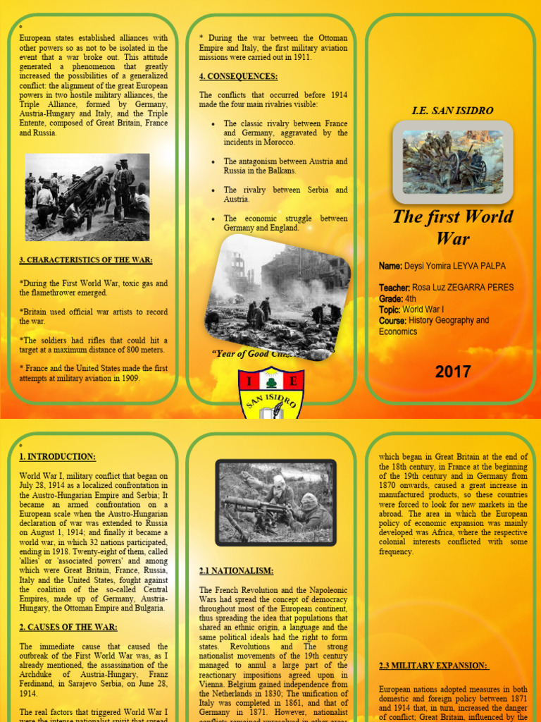 TRIPTYCH First World War | PDF | World War I | Nationalism