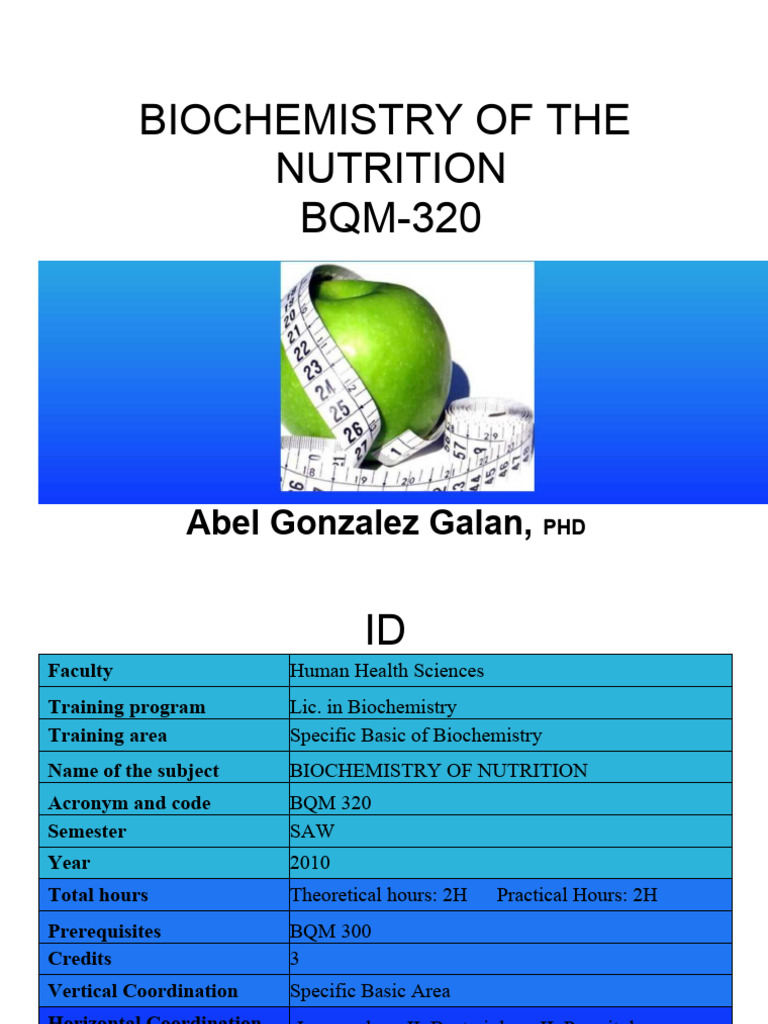 Biochemistry of Nutrition | PDF | Nutrition | Diet & Nutrition