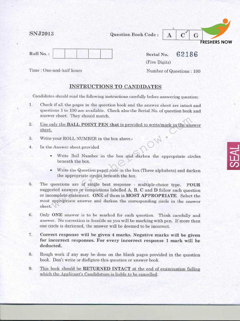 AIIMS NORCET Nursing Officer Memory Based Paper 2 | PDF