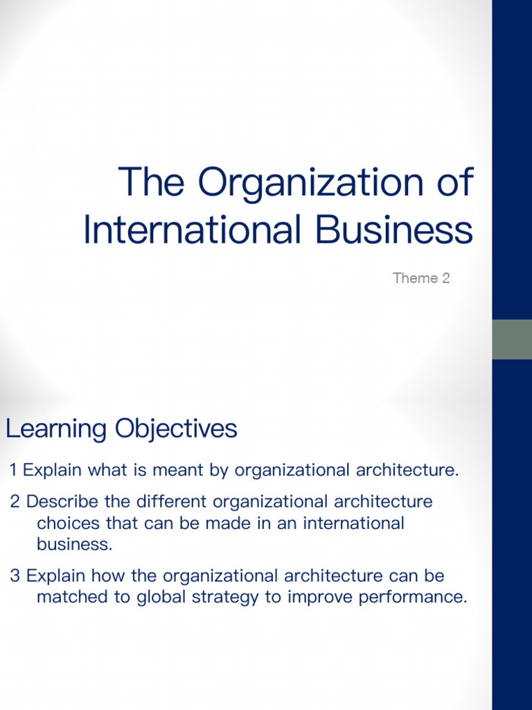 Organization of IB | PDF | Organizational Structure | Strategic Management