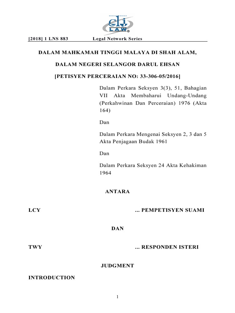 Case Lcy V Twy | PDF | Child Custody | Legal Guardian