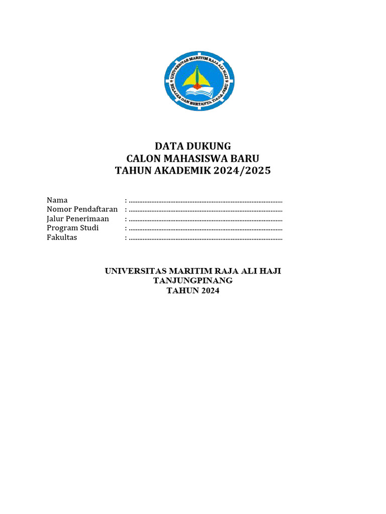 Form Syarat Ukt 2024 | PDF