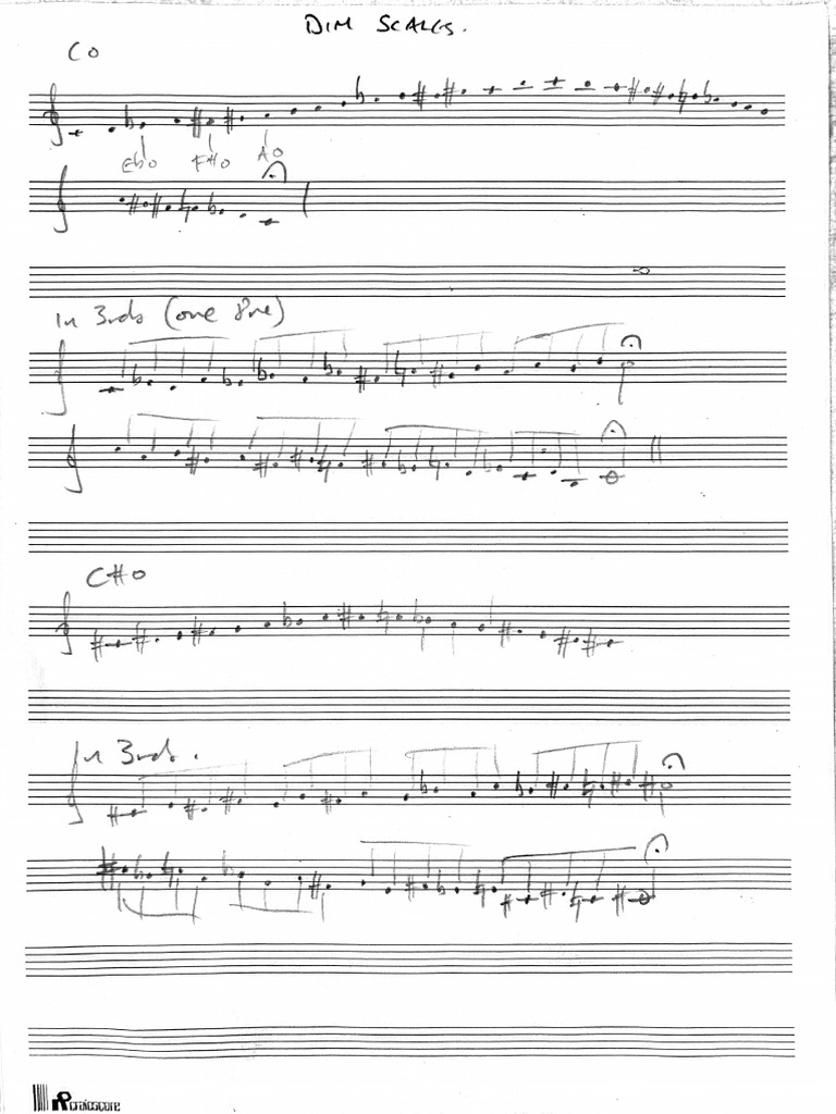 Dim scales plus thirds | PDF