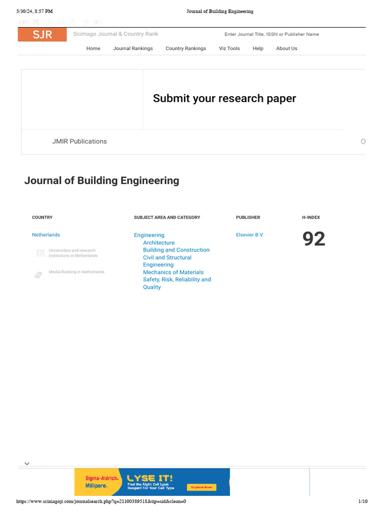 Journal of Building Engineering | PDF | Engineering | Science
