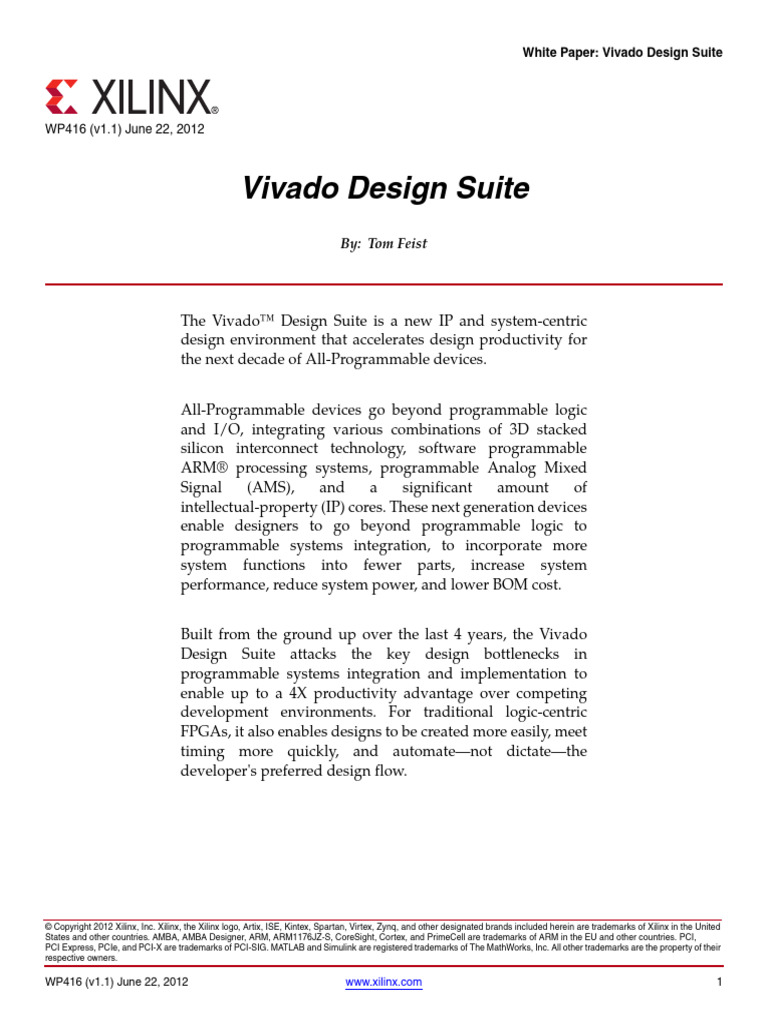 Wp416 Vivado Design Suite | PDF | Field Programmable Gate Array | Logic Synthesis