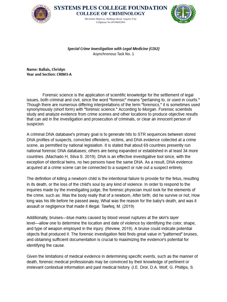 Cdi 2 | PDF | Forensic Science | Dna Profiling