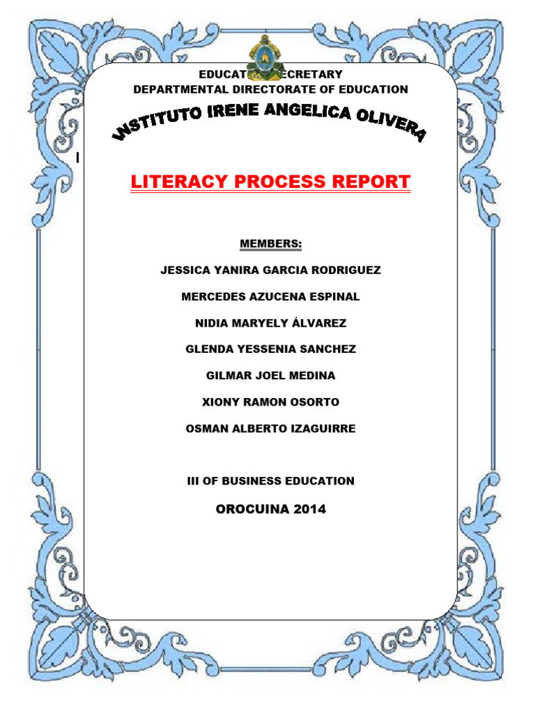 Literacy Report | Download Free PDF | Literacy | Knowledge