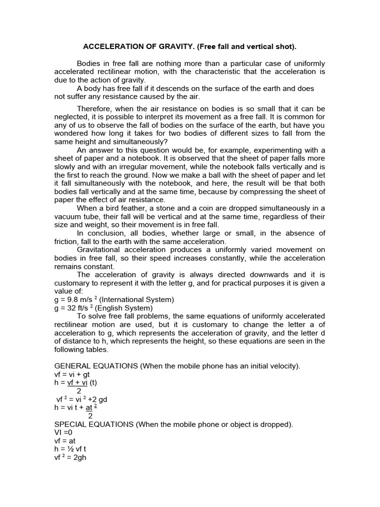 Physics Problems | PDF | Acceleration | Gravity