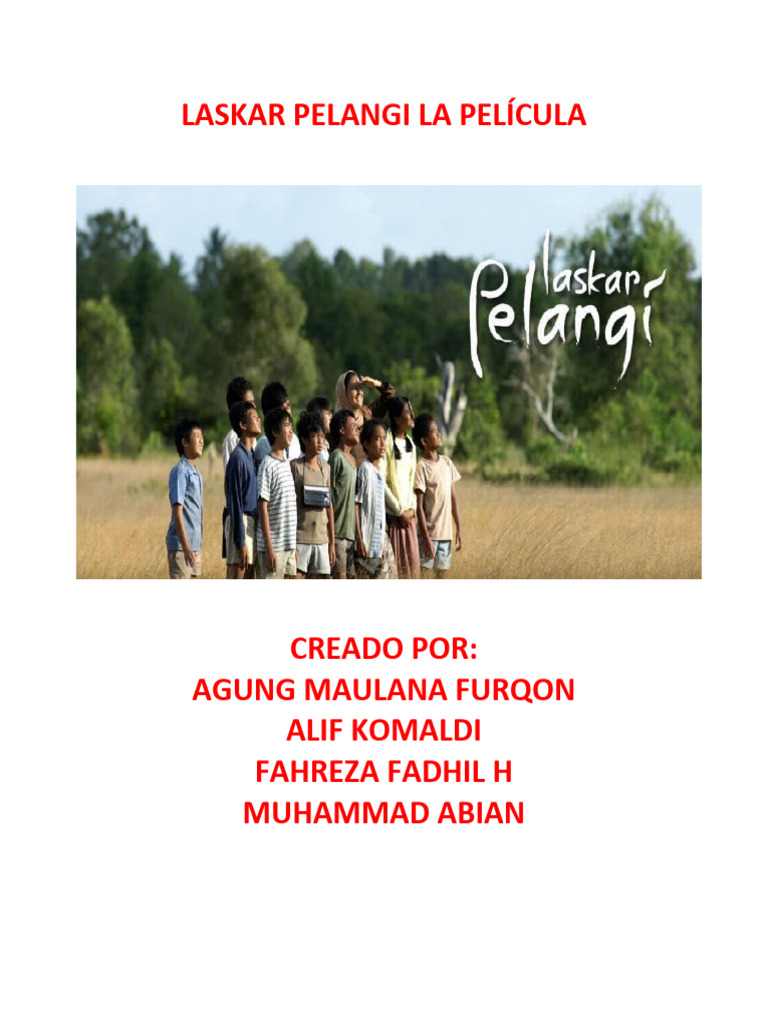 Texto de Revisión de Laskar Pelangi | PDF