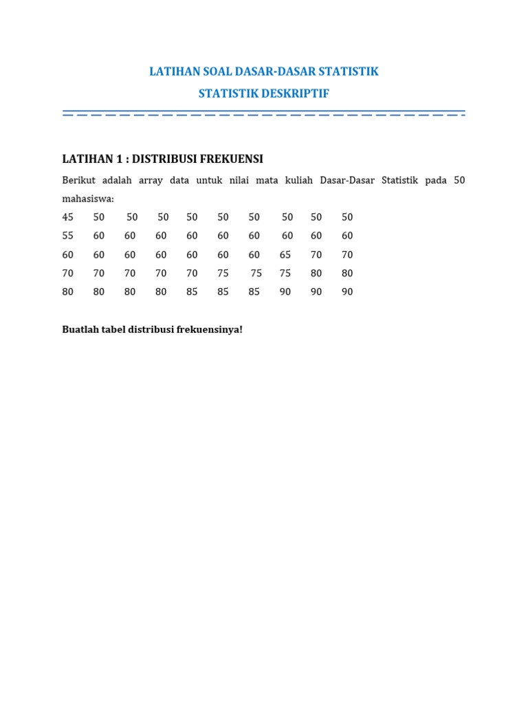 Latihan Statistik Deskriptif | PDF