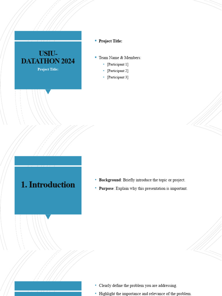 Usiu-Datathon 2024 Presentation Template | PDF | Implementation | Business
