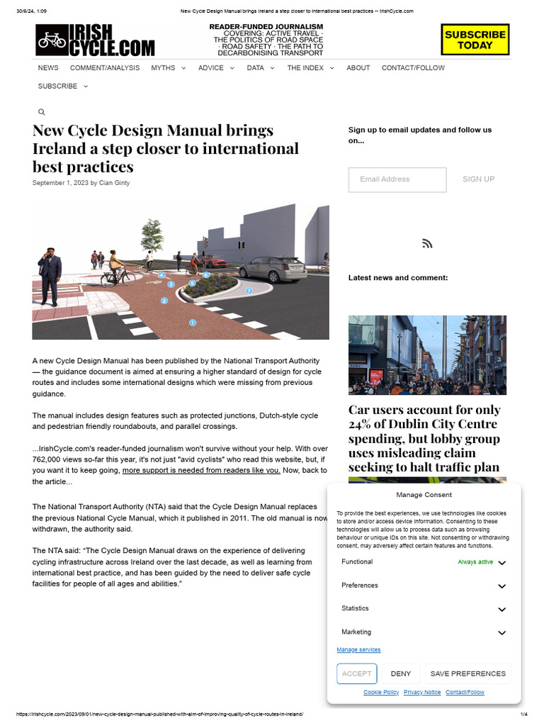 New Cycle Design Manual for Ireland | PDF | Http Cookie | Cycling ...