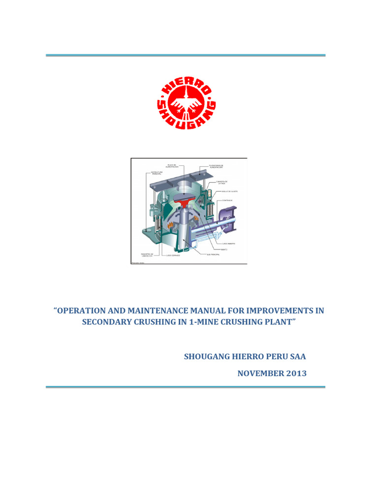 Maintenance and Operation Manual For Secondary Crushing Improvement ...