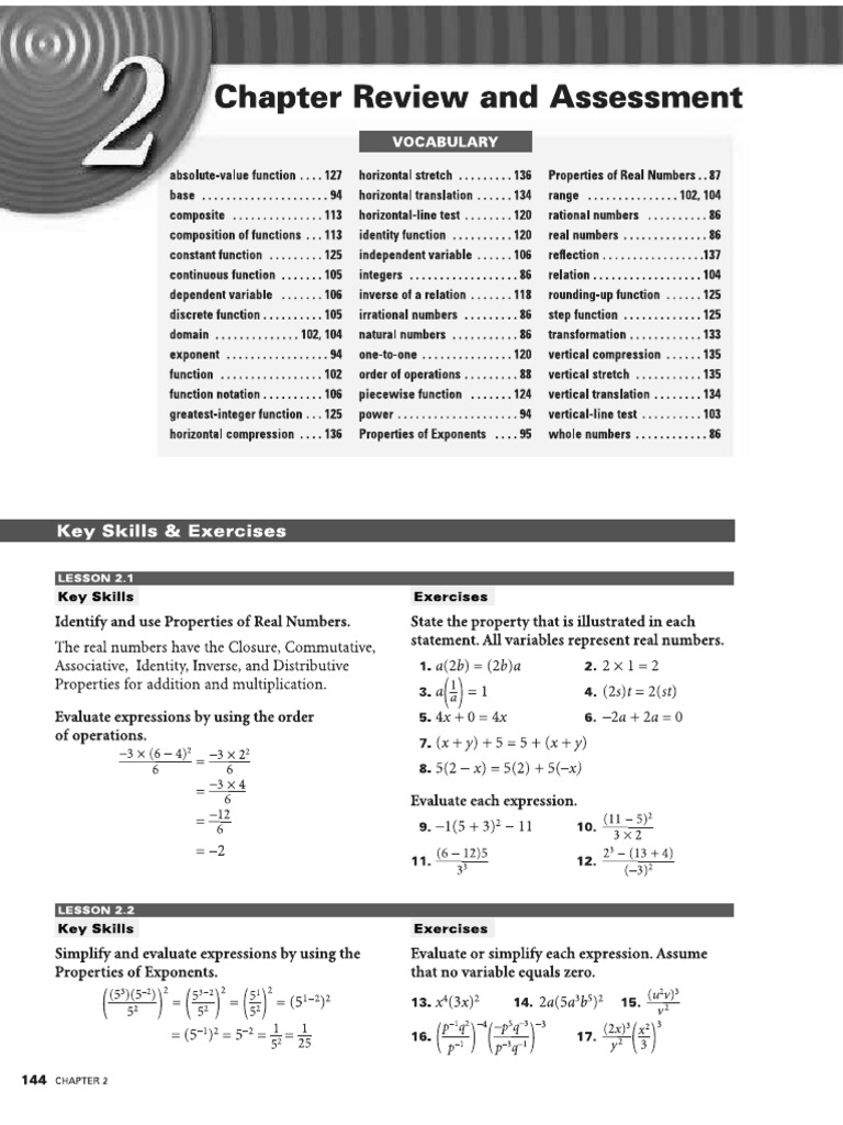 Algebra2-Chap-02 Functions Problems | PDF
