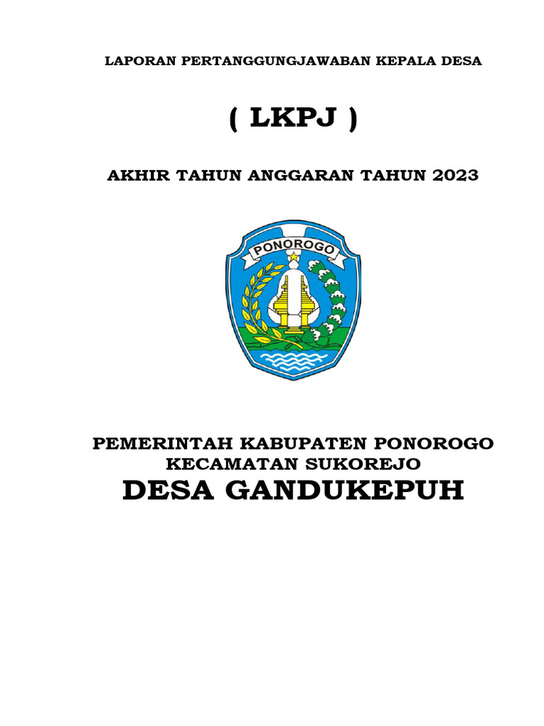LKPJ Kepala Desa Gandukepuh 2023 | PDF