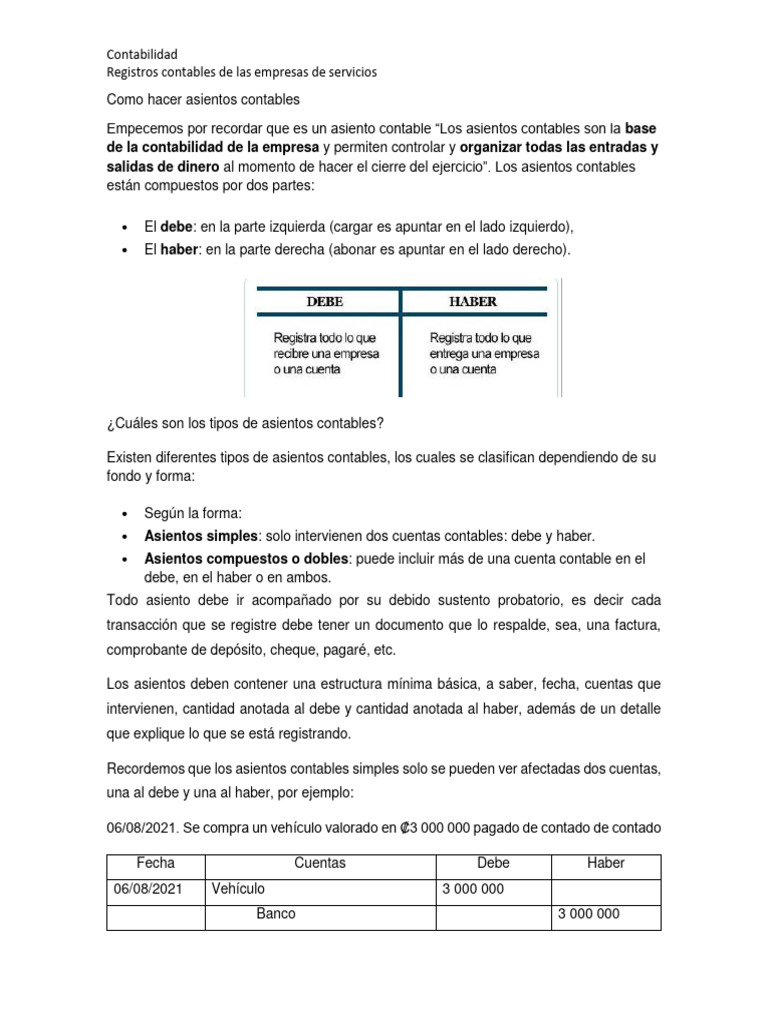 Como Hacer Asientos Contables | PDF | Contabilidad | Bancos