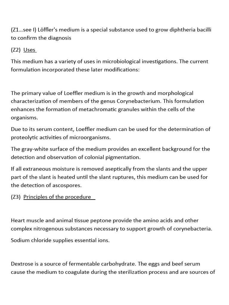 Löffler's Medium | PDF