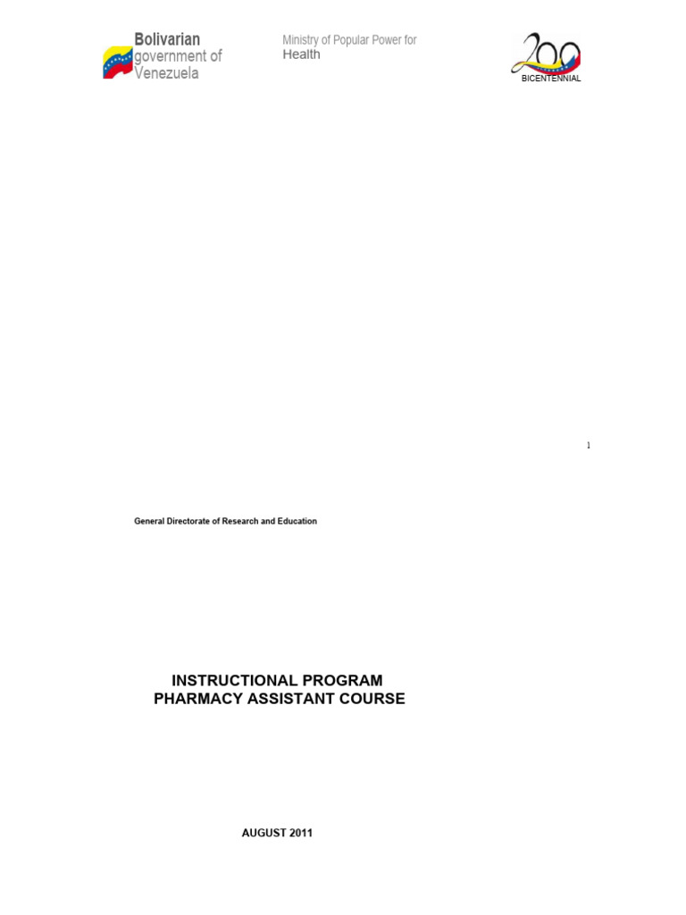 Pharmacy Assistant Course PDF | PDF | Pharmacy | Measurement