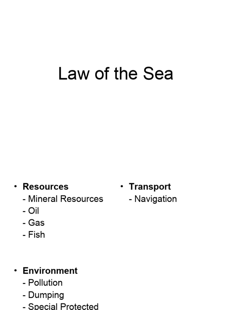 Law of The Sea | PDF | Territorial Waters | United Nations Convention On The Law Of The Sea
