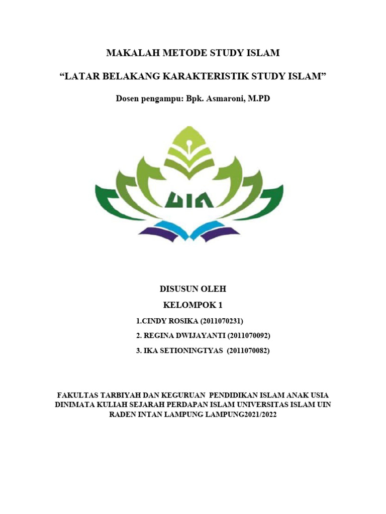 K1 Karakteristik Study Islam | PDF