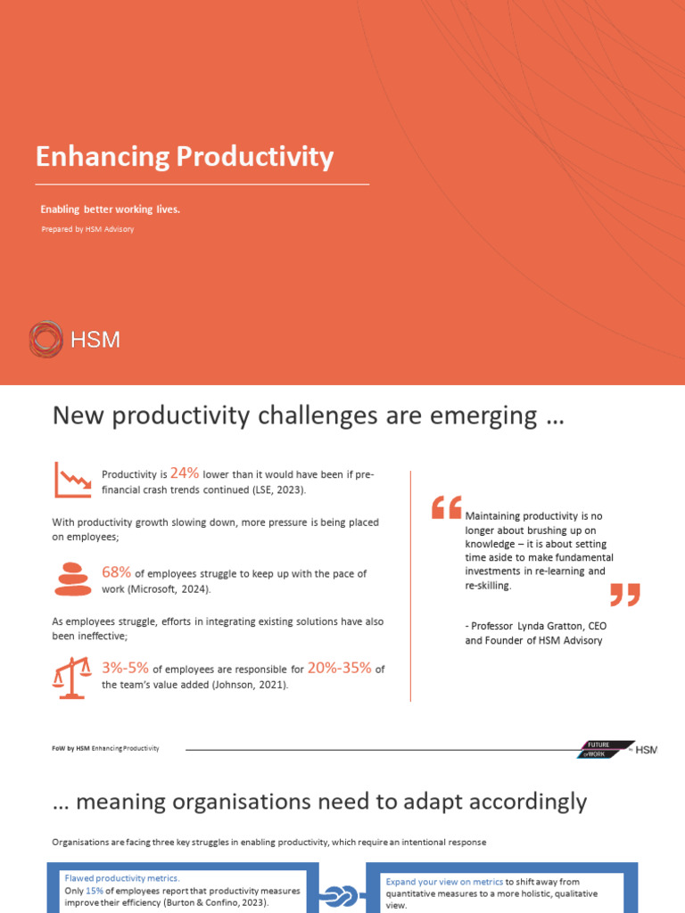 Enchancing Productivity One Pager | PDF | Business Economics | Economies