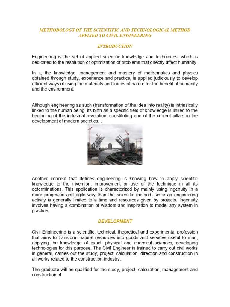 Civil Engineering Methodology Explained | PDF | Science | Engineering