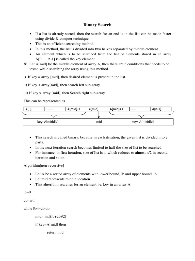 Module 1 Binary Search Pdf Algorithms And Data Structures Algorithms
