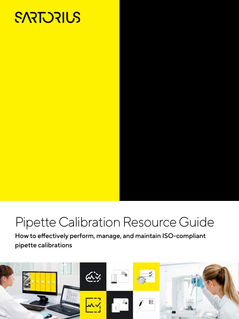 Pipette Calibration Resource Guide en Sartorius PDF Data | Download ...