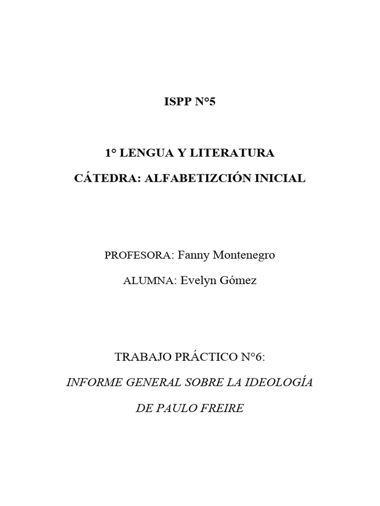 Alfab. Acad - Trab.práct.n°6 - Evelyn Gomez | PDF | Enseñando | Aprendizaje