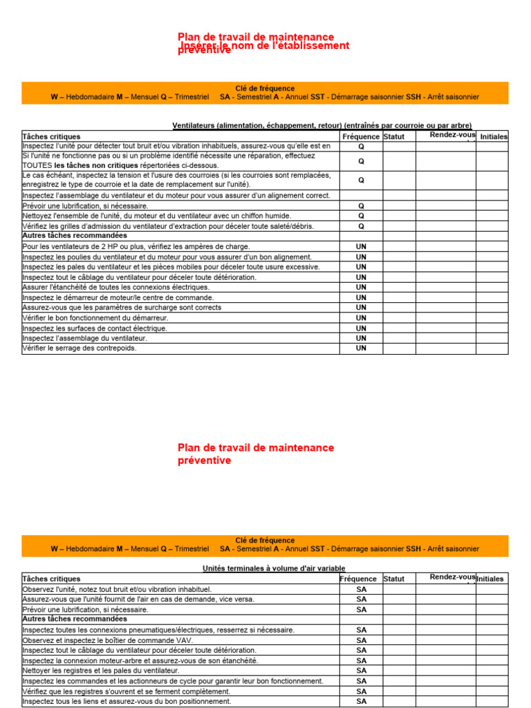 Fiche de Suivi Maintenance Machine PDF | PDF | Soupape | Courroie