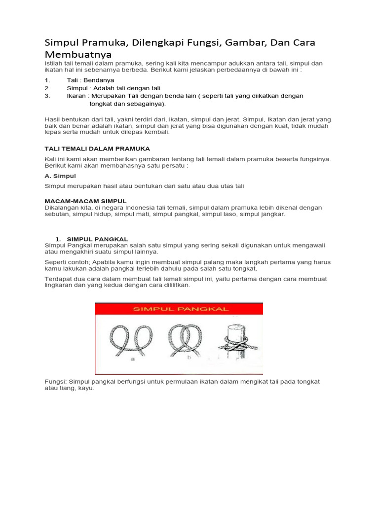 Simpul Pramuka | PDF