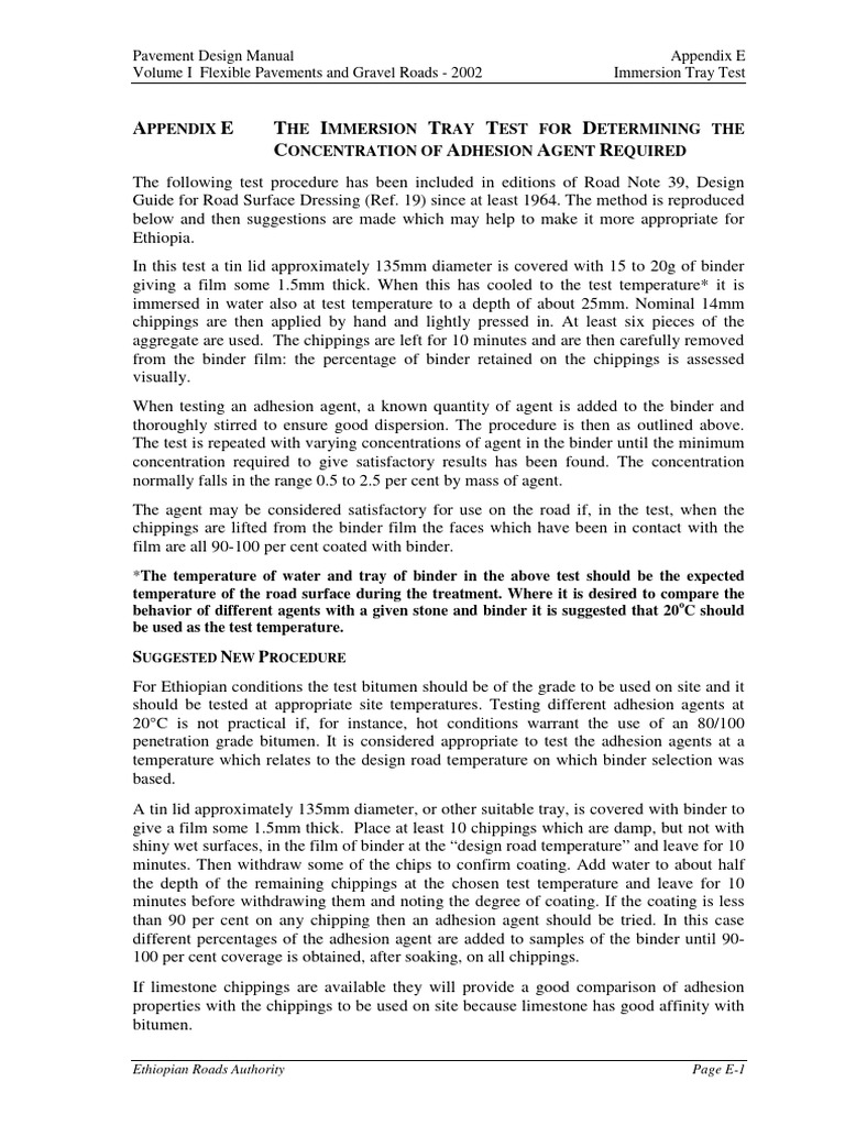 Appendix E | PDF | Road Surface | Materials