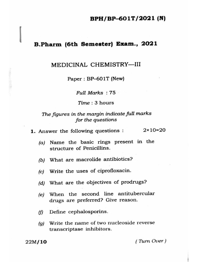 6th Semester Exam 2021 | PDF