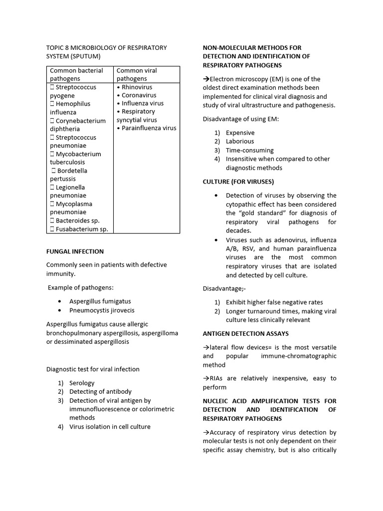 Topic 8 Microb | PDF | Infection | Pneumonia