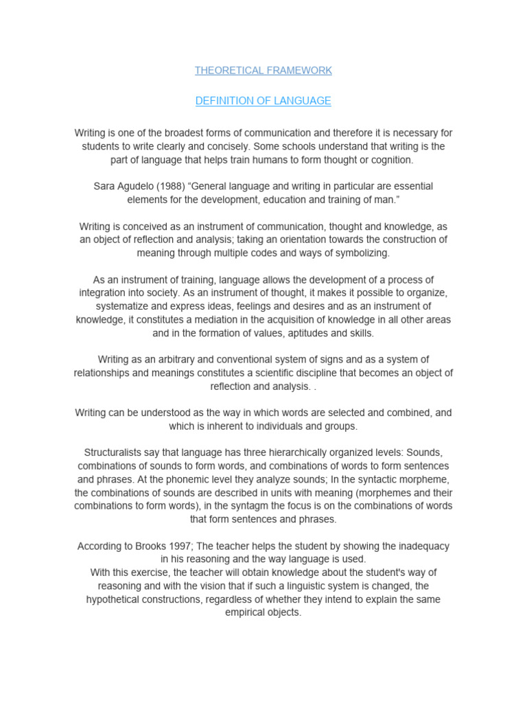 Theoretical Framework Writing | PDF | Knowledge | Pedagogy