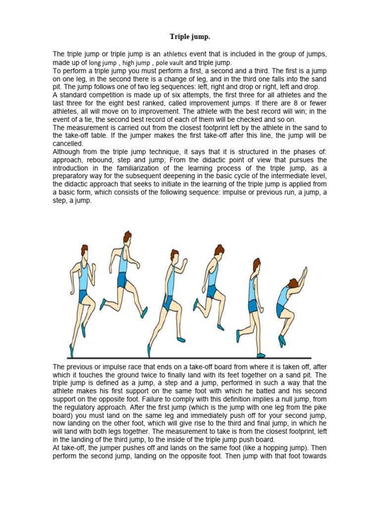 Triple Jump, Long Jump and Throw | Download Free PDF | Track And Field ...