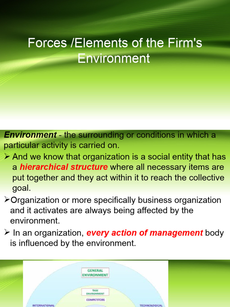 Elements of The Firms Environment | PDF | Inflation | Interest