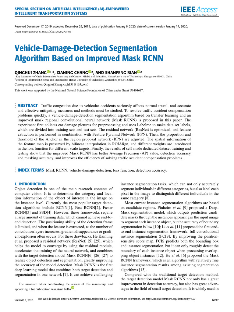 Vehicle Damage Detection Segmentation Algorithm Based On Improved Mask ...