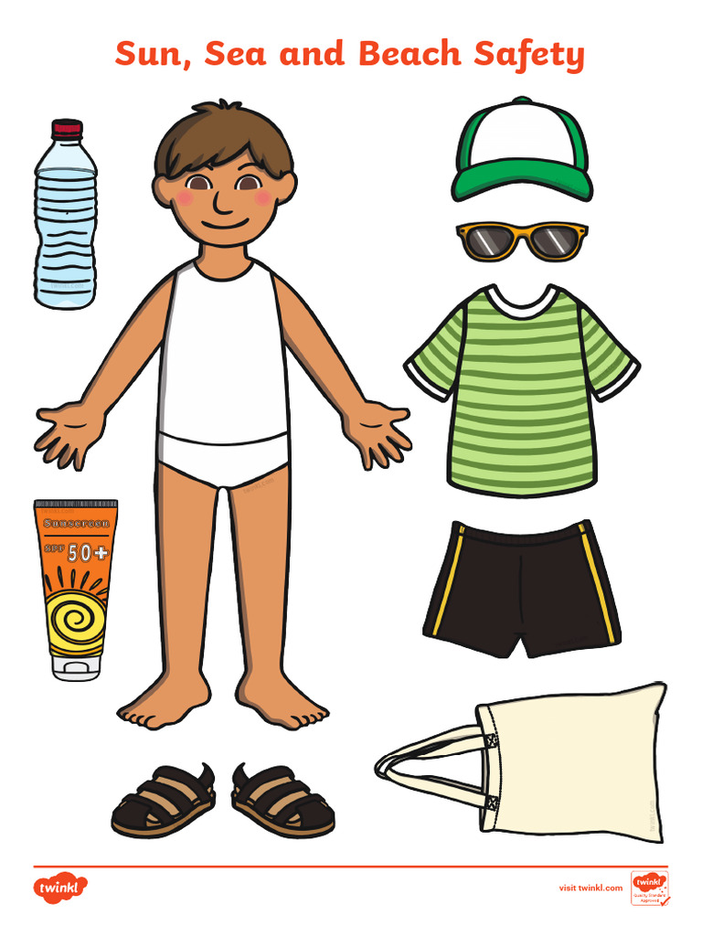 T T 289809 Sun Sea and Beach Safety Cut Out Activity Sheet Ver 2 | PDF ...