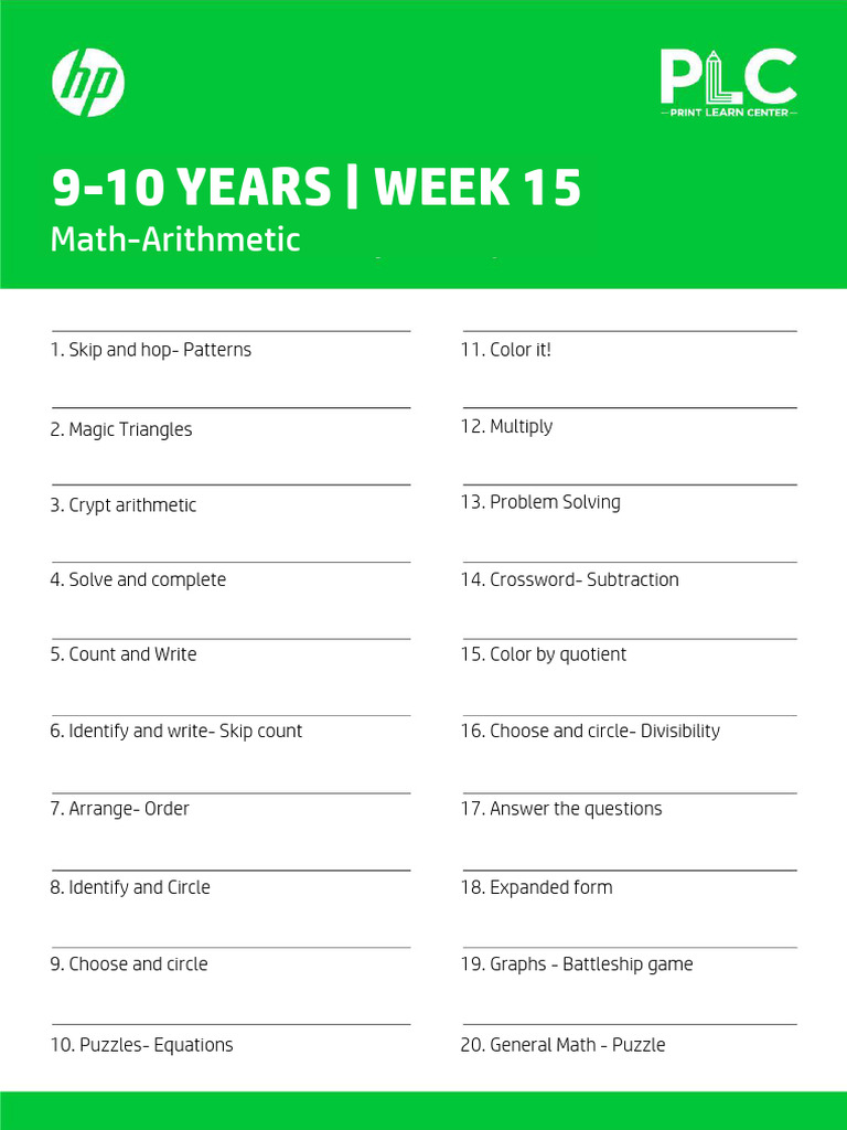 9 10 Week15 Math Arithmetic | PDF | Numbers | Cruiser